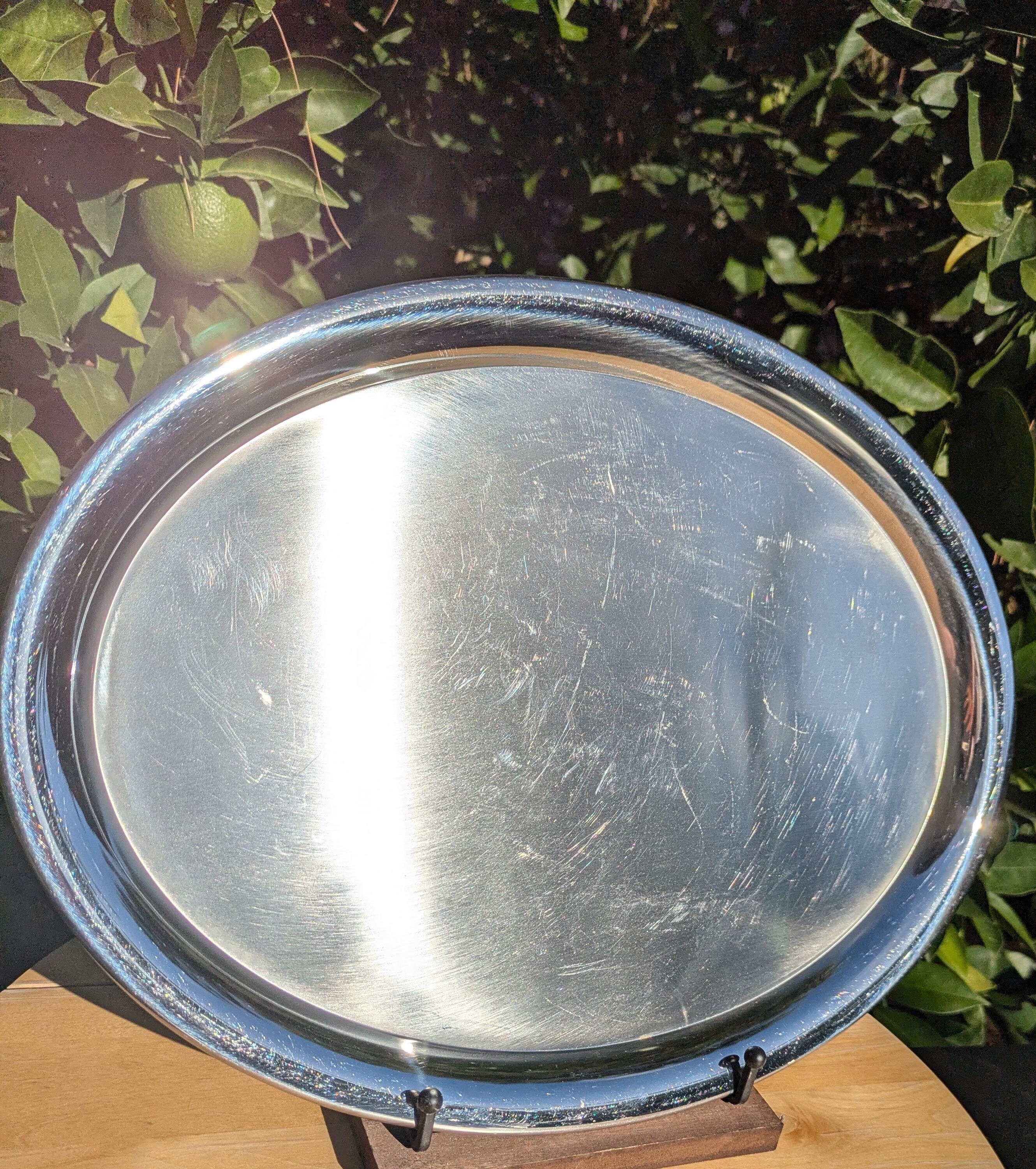 Vintage Display Tray-wmf Chomargan Germany Oval Silver Stainless Steel ...