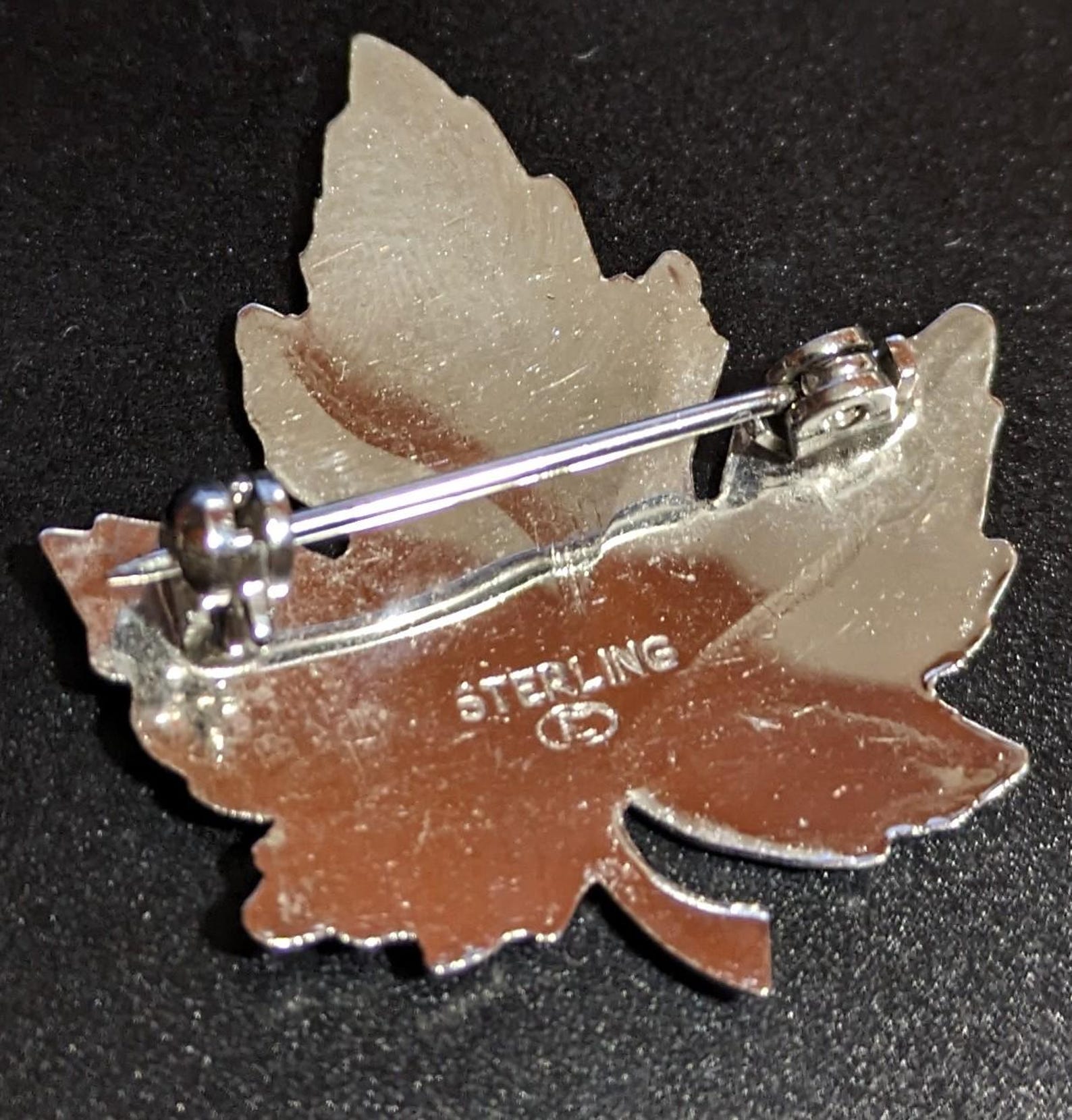 Vintage Sterling Silver Maple Leaf 1 1/2 Inches - Etsy