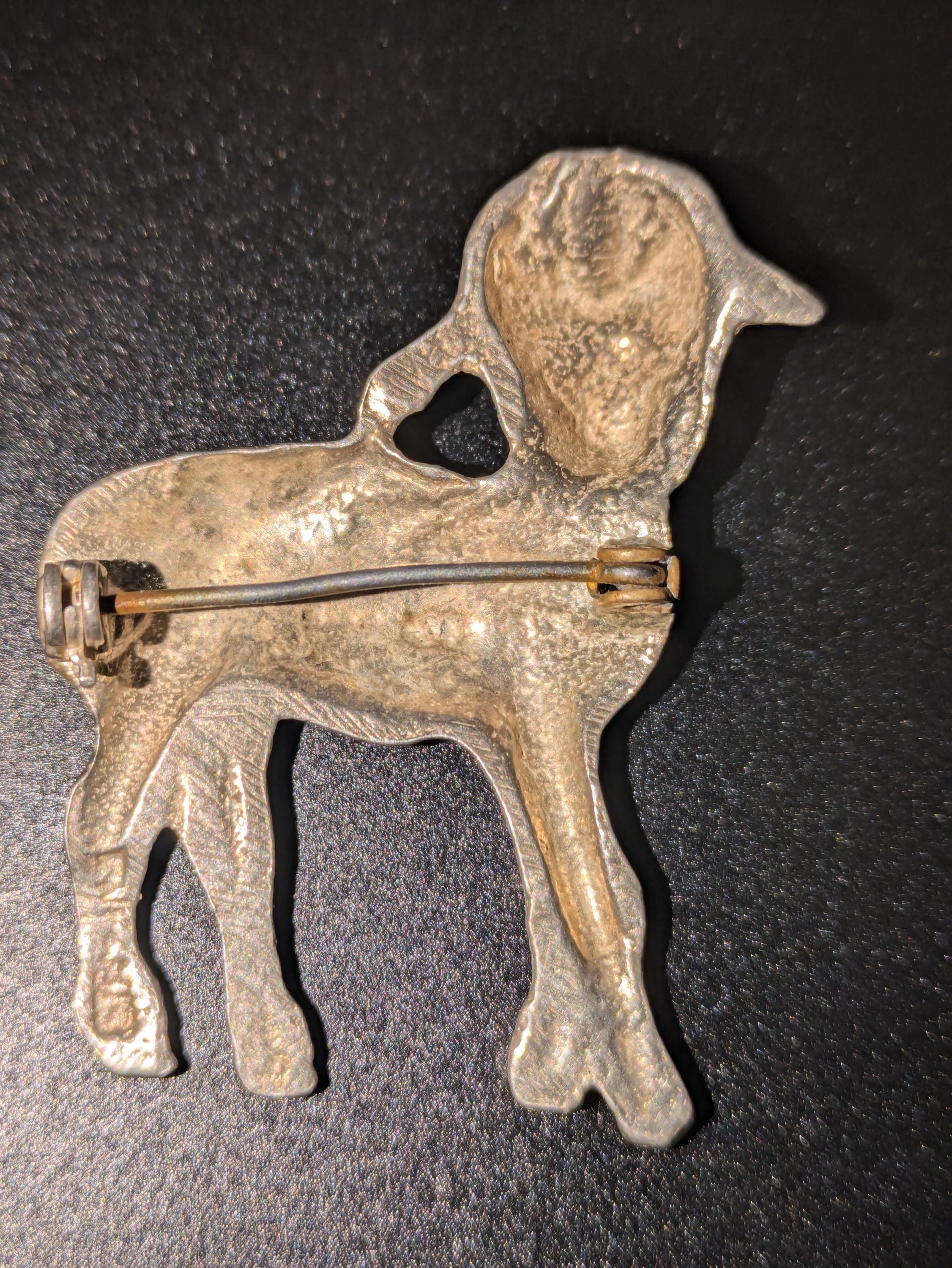 Vintage Sterling Silver Lamb Brooch-little Lamb Pin-easter Gift-country ...