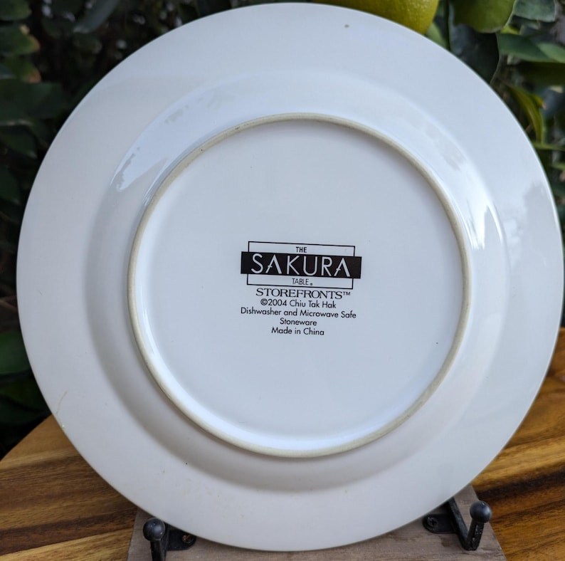 Vintage Sakura Storefront Plates - Set of 4 - Etsy
