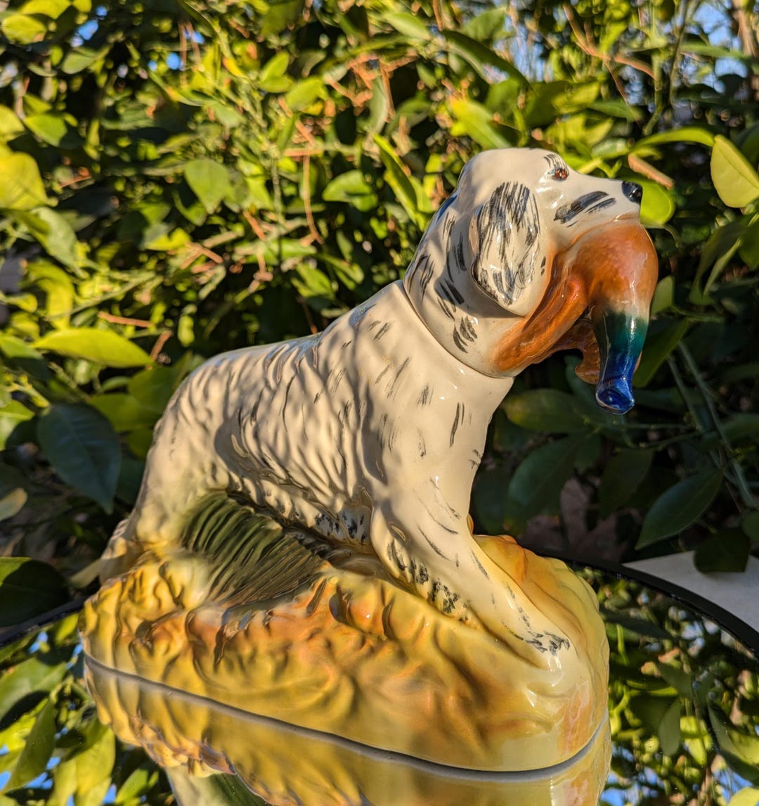 Vintage Ceramic English Setter Sculpture 1970-ezra Brooks Decanter ...
