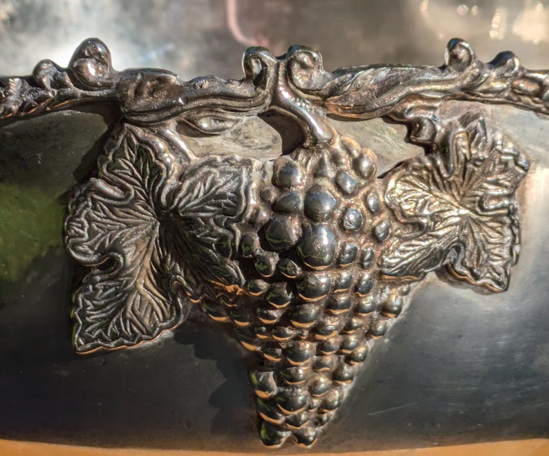 Vintage Decorative Grape on the Vine Motif Chiller Bowl 11 Inches ...