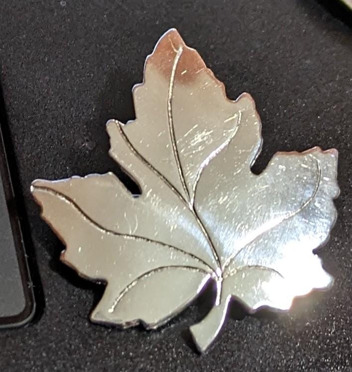 Vintage Sterling Silver Maple Leaf 1 1/2 Inches - Etsy