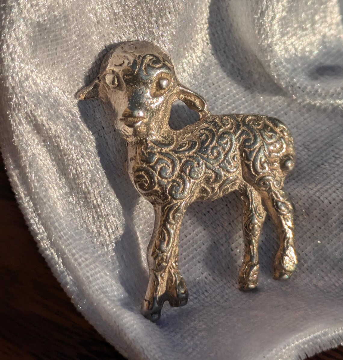 Vintage Sterling Silver Lamb Brooch-little Lamb Pin-easter Gift-country ...