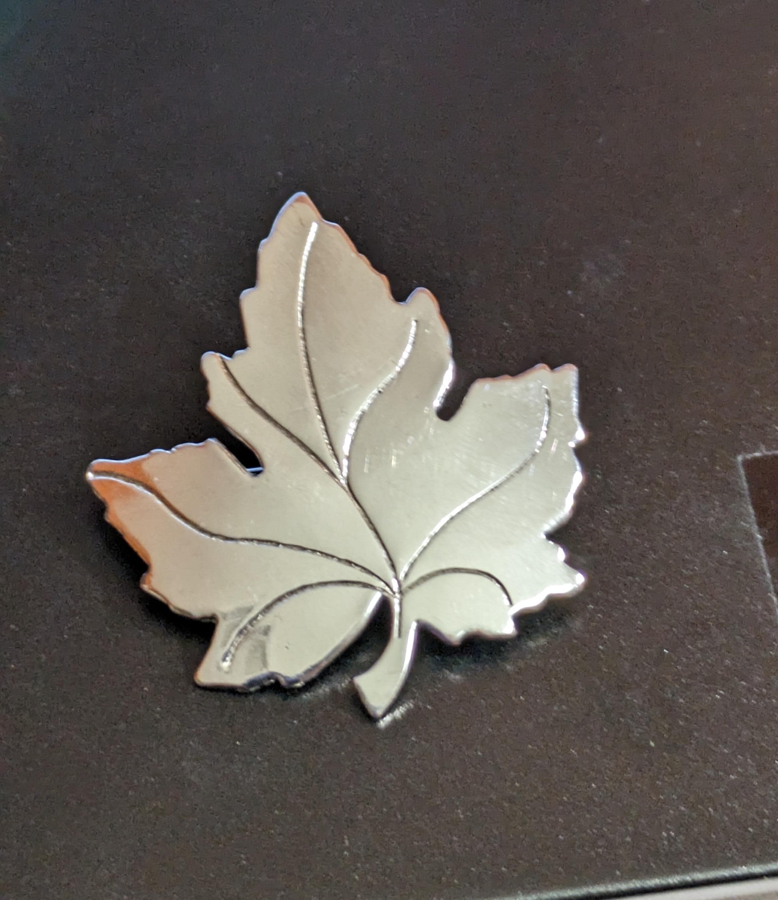 Vintage Sterling Silver Maple Leaf 1 1/2 Inches - Etsy