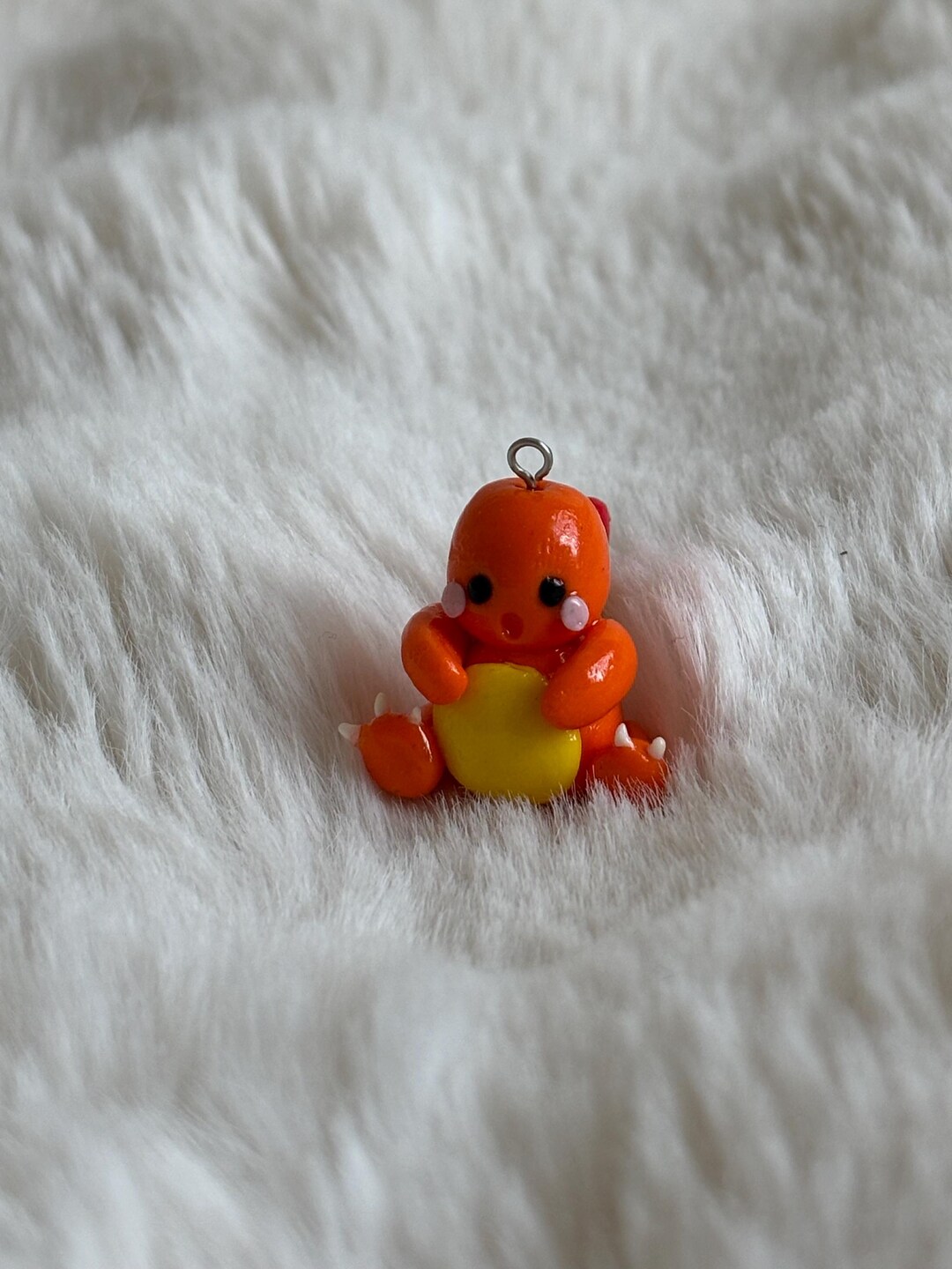 Polymer Clay Pokemon Charmander Charm/keychain - Etsy