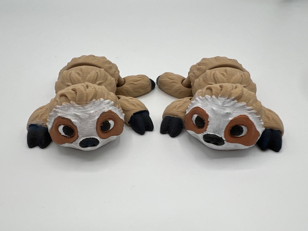 Adorable Articulated Sloth/articulated Sloth/fidget Toy/3d Printed Toy ...