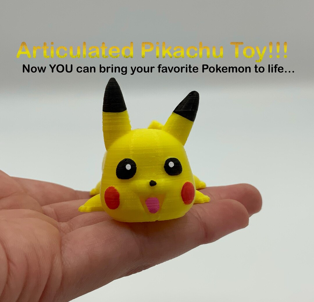 Articulated Pikachu Toy, Pokemon Fidget Toy, Flexi Pikachu Gift for ...