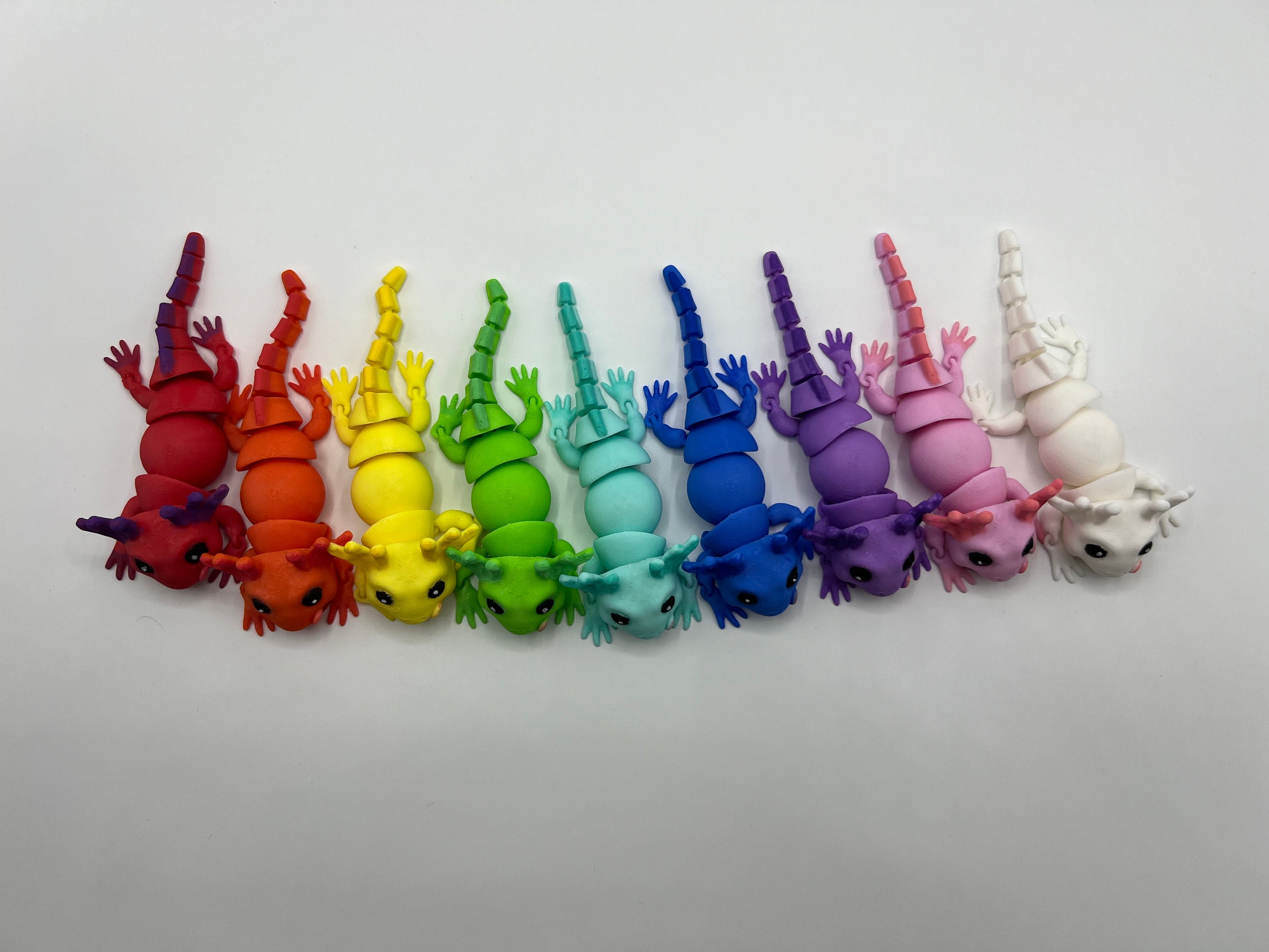 Articulated Baby Axolotl | 3D Printed Axolotl | Articulated Axolotl ...