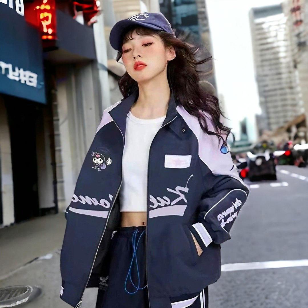 Kuromi Jacket sanrio Jacket, Purple Color, Varsity Jacket, Biker Jacket ...