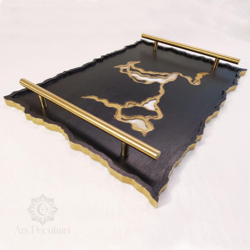 Gold Serving Tray - Etsy