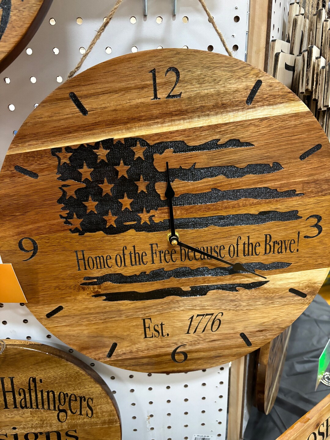 Laser Engraved Flag Clock - Etsy