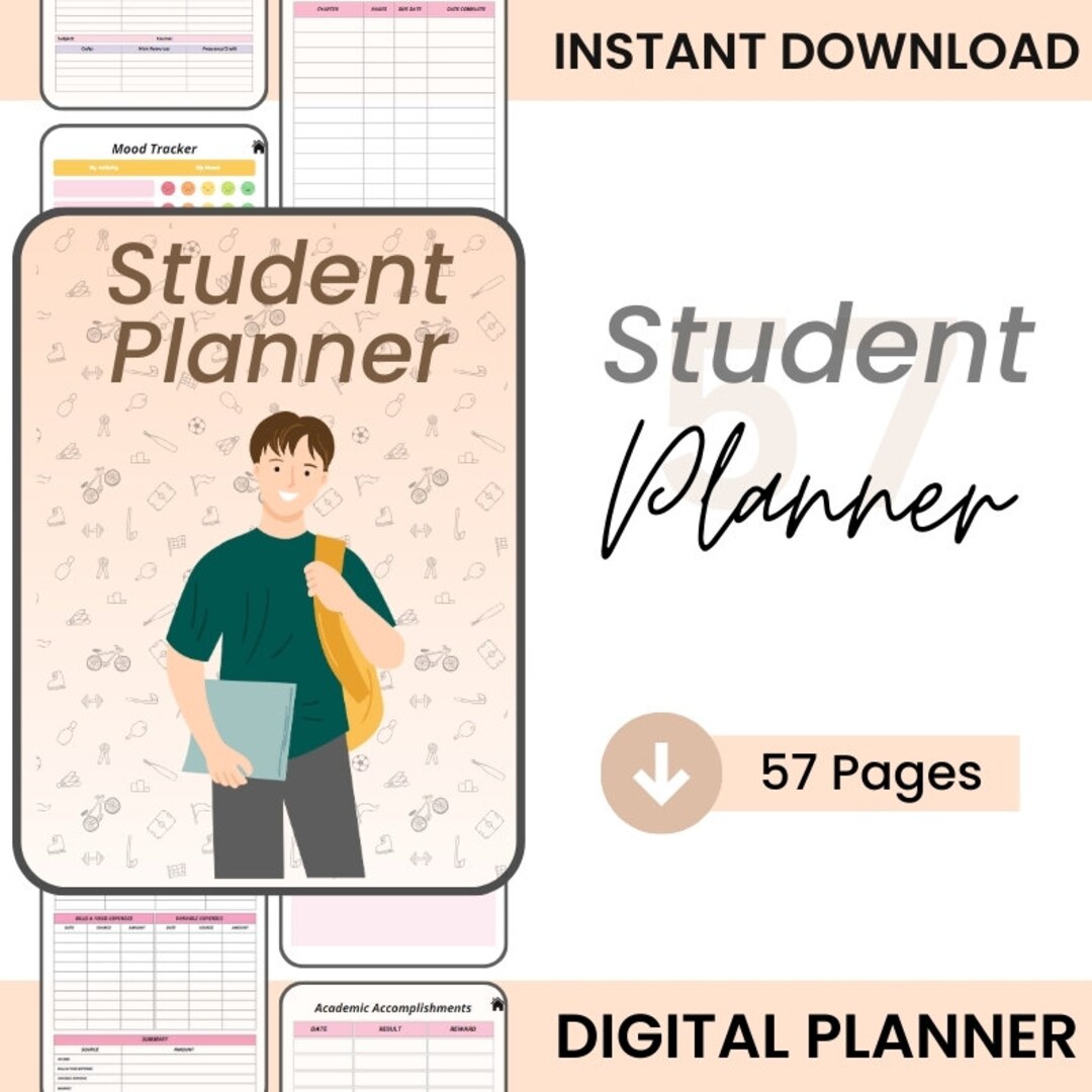 Student Planner / Digital Planner / Study Planner / Academic Planner ...