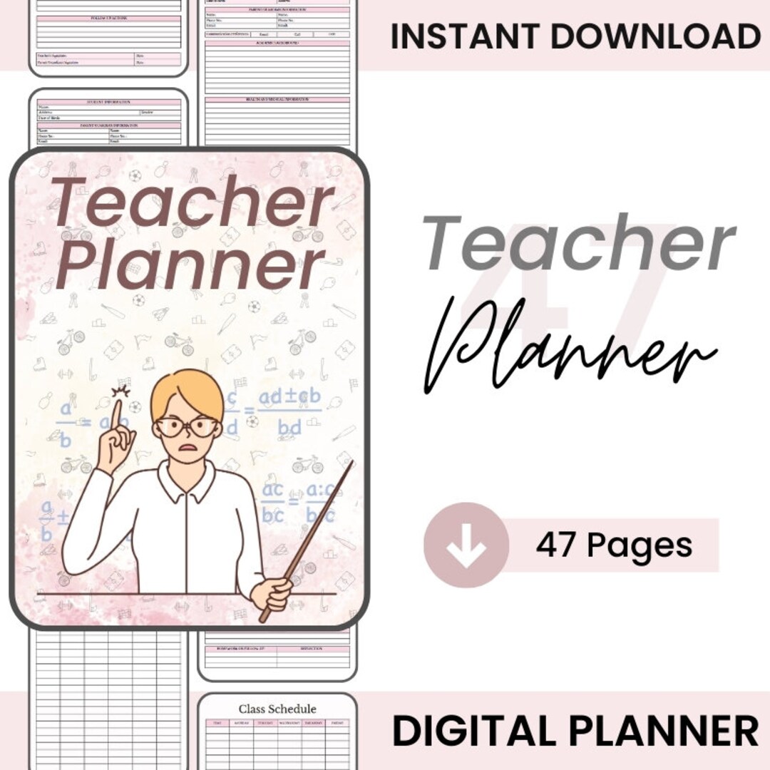 2024 Teacher Planner / Digital Planner / School Organizer / Digital ...