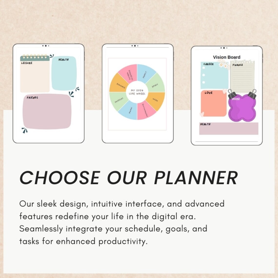 2024 Vision Board / Goal Planner / Success / Digital Planner / Instant ...