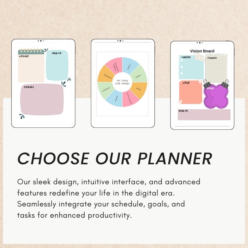 2024 Vision Board / Goal Planner / Success / Digital Planner / Instant ...