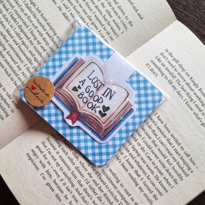 Handmade Magnetic Bookmark, Open Book Quote, Sparkly Holo Design ...