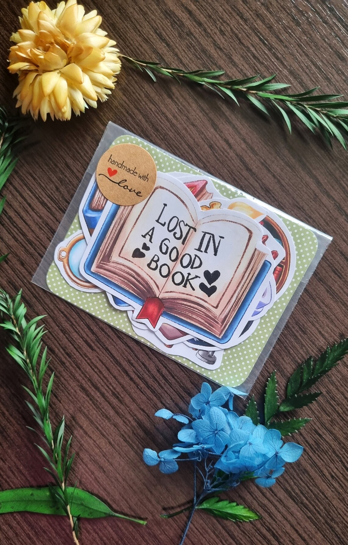 Handmade Magnetic Bookmark, Open Book Quote, Sparkly Holo Design ...
