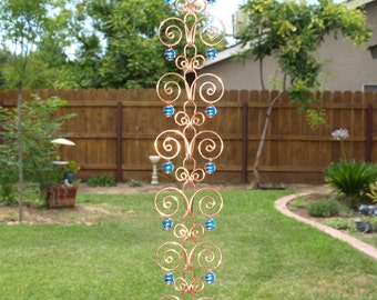 5 Ft Solid Copper Cone Rain Chain Handcrafted Kusari Doi Feng Shui Zen ...