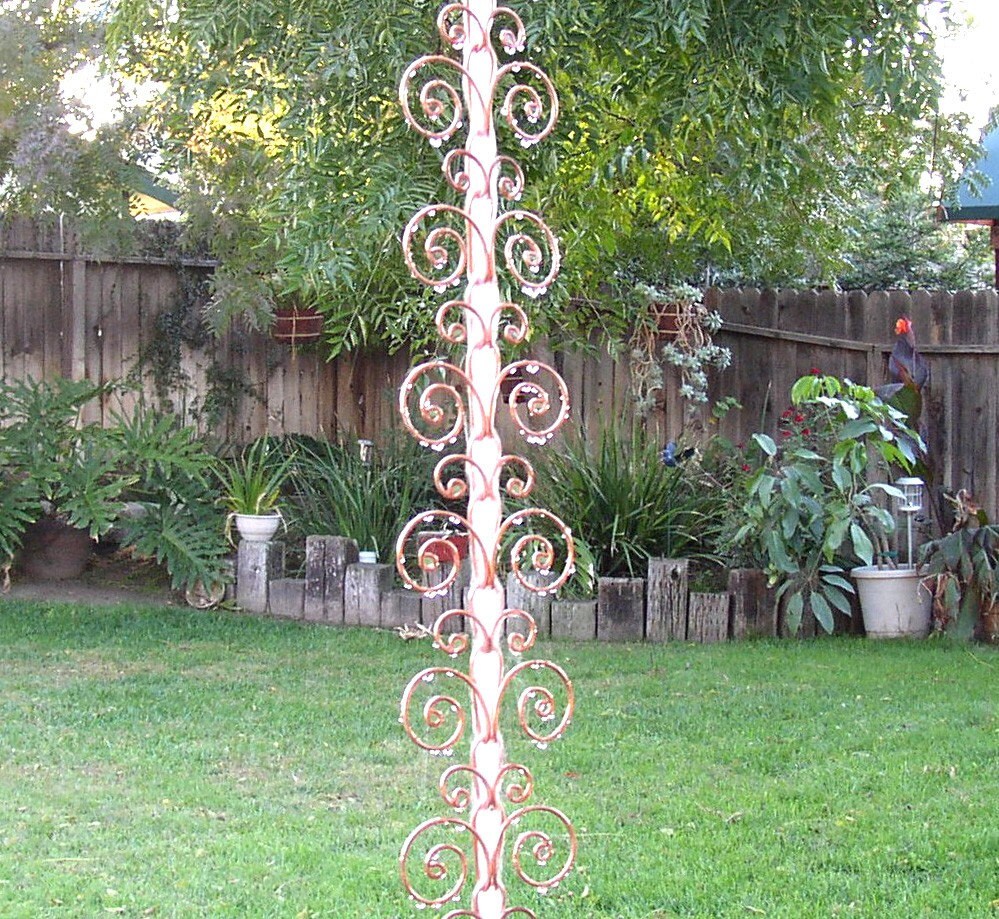 8 Ft Solid Copper Swirl Rain Chain Kusari Doi Feng Shui - Etsy Canada