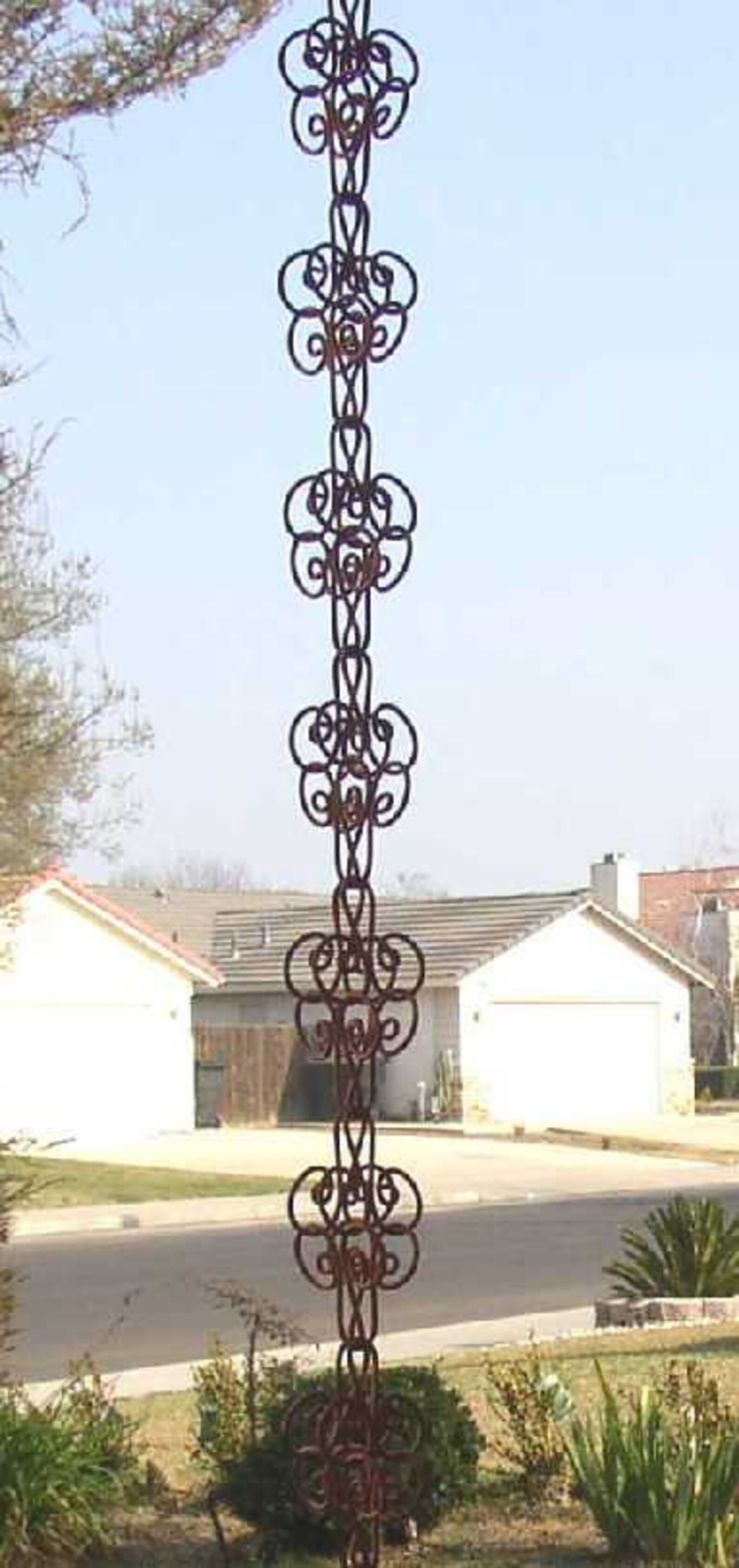 8ft Solid Copper Shamrock Rain Chain - Kusari Doi - Feng Shui Zen ...