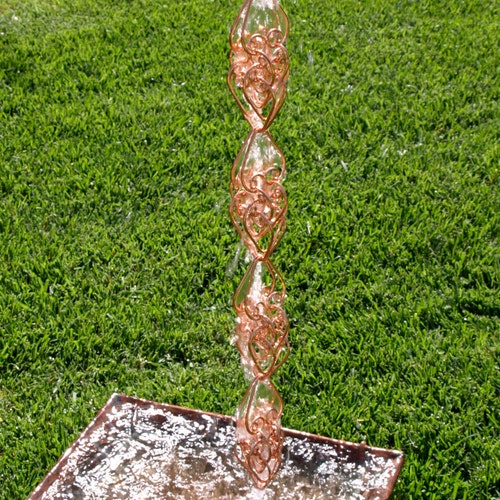 8 Ft Solid Copper Swirl Rain Chain Kusari Doi Feng Shui - Etsy