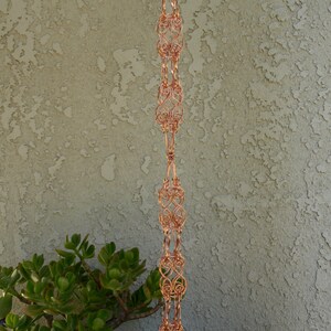 5 Ft Solid Copper Box Rain Chain - Kusari Doi - Feng Shui Zen Outdoor ...