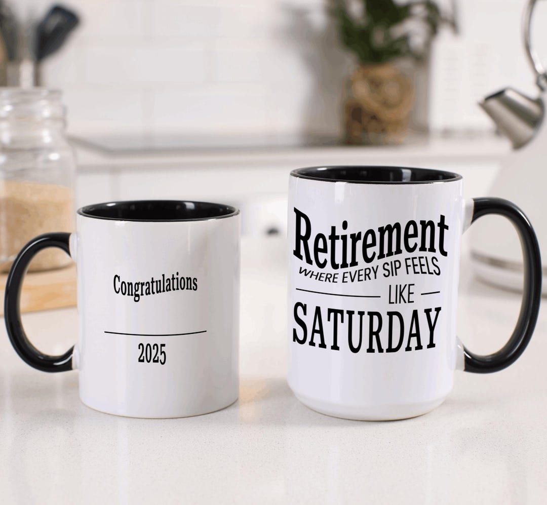 Personalized Retirement Coffee Mug, Happy Retirement Cup, Custom ...