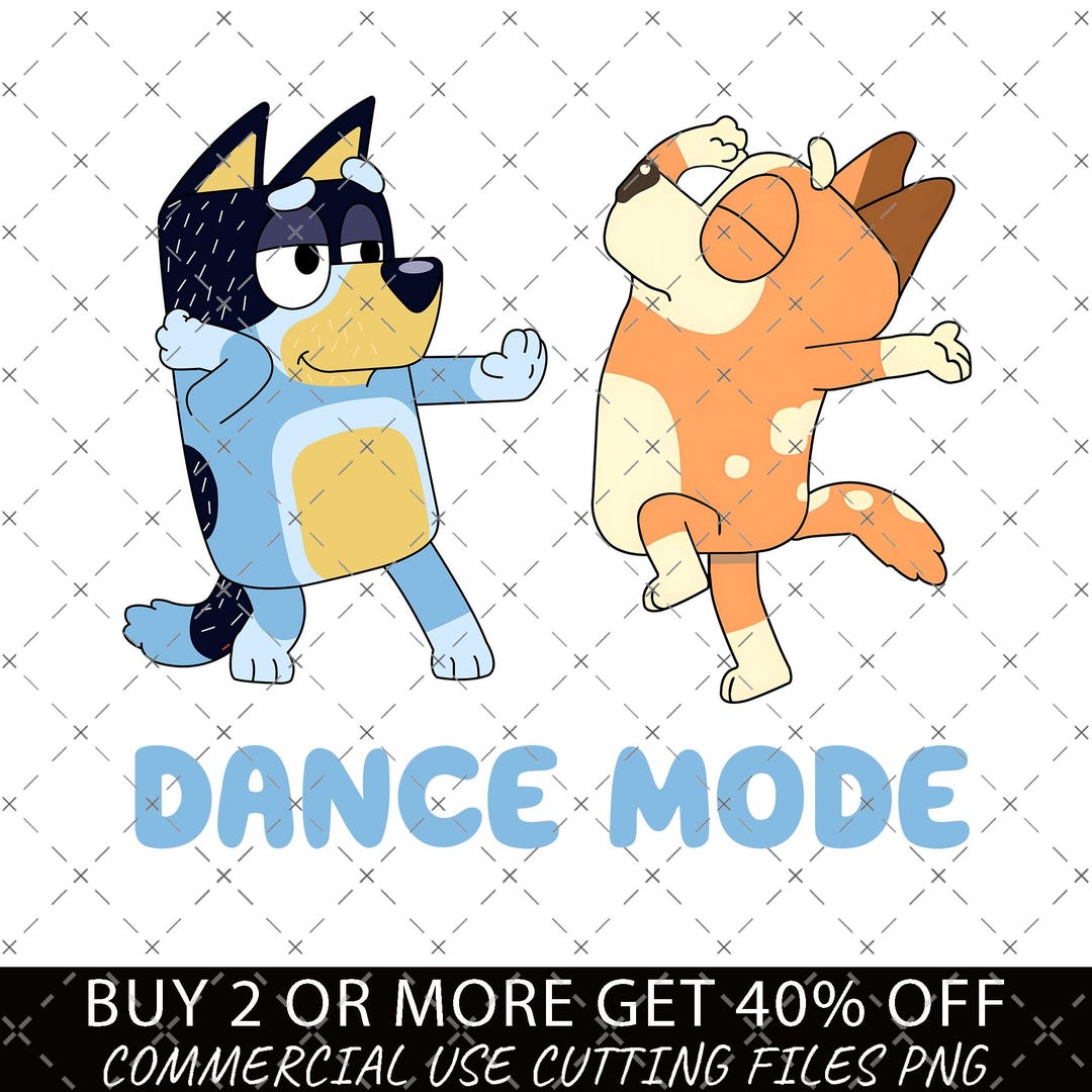 Bluey Dance Mode PNG, Bluey Family Png, Decal Files, Vinyl Stickers ...
