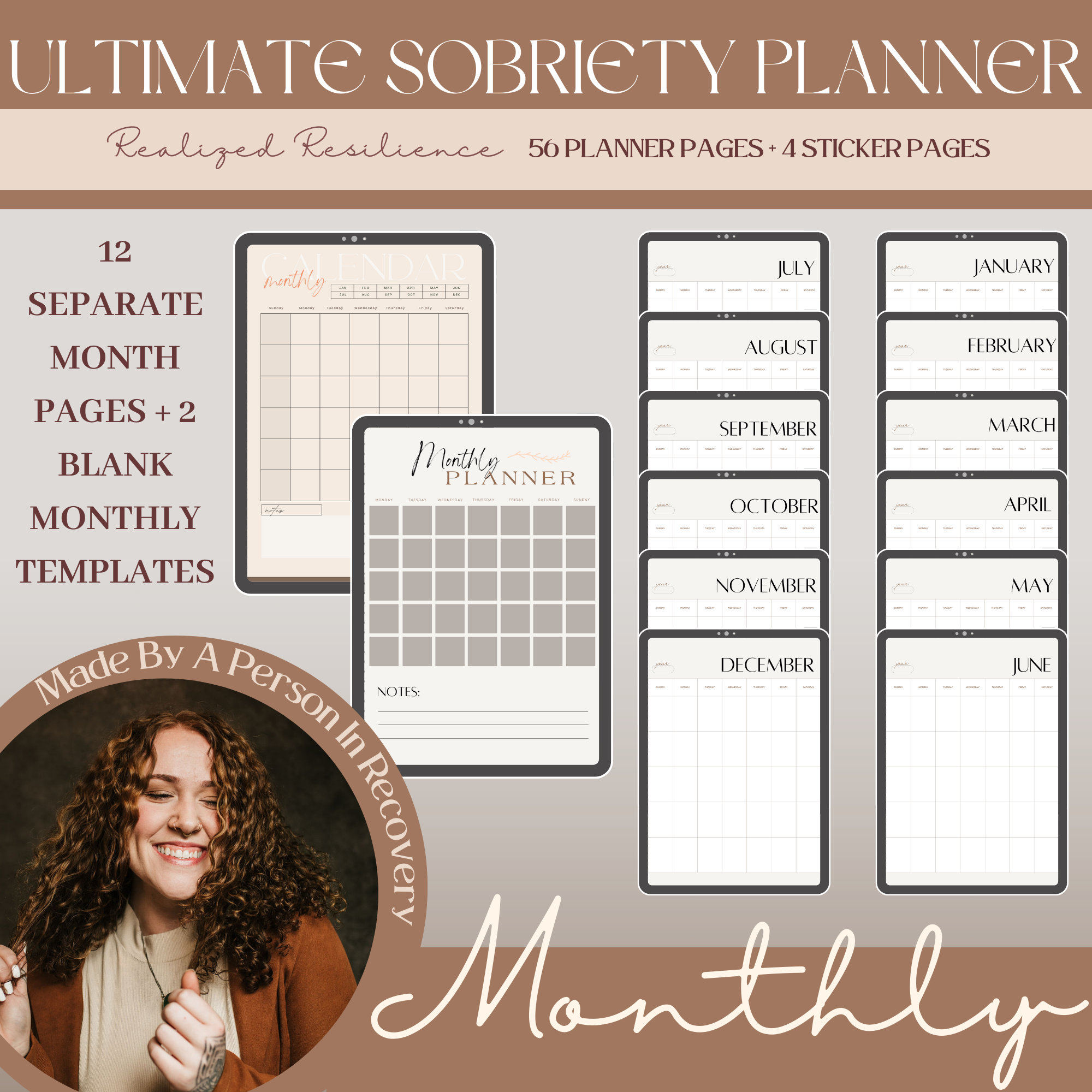 Sobriety Planner | Undated Goodnotes Planner | Recovery Journal ...