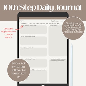10th Step Inventory | Daily Inventory Journal | Recovery Journal | 30 ...