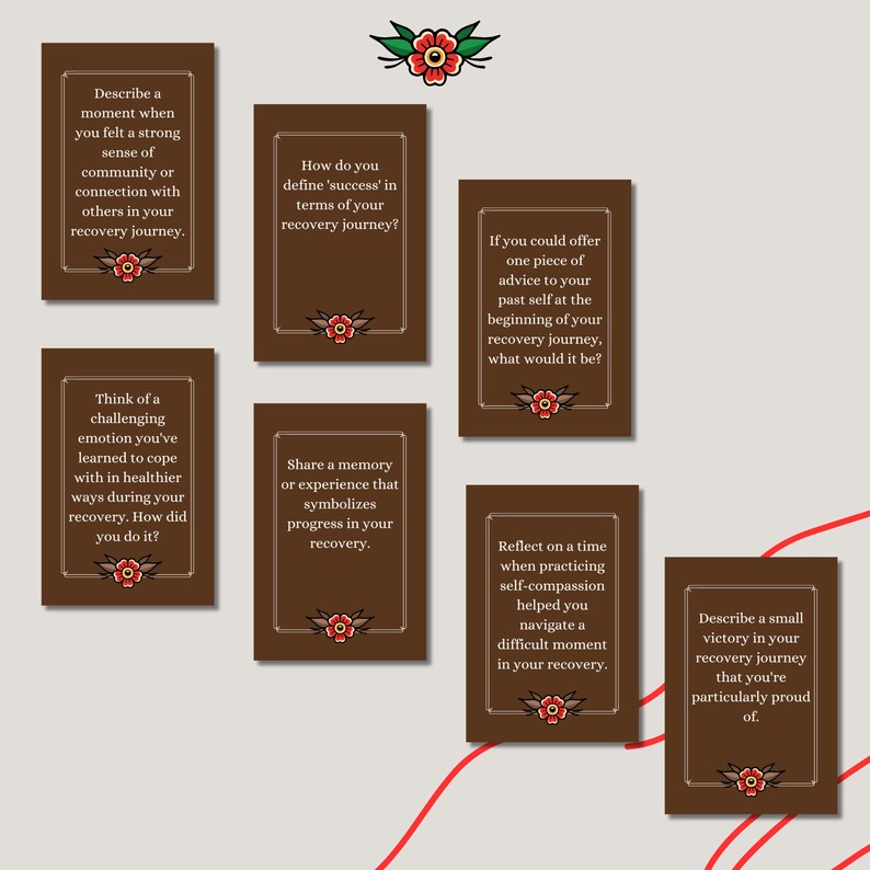 Recovery Exploration Questions Card Deck | Empowering Topics | Sobriety ...