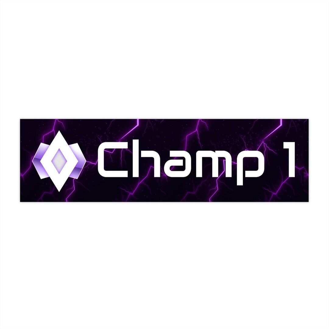 Rocket League Champ 1 Bumper Sticker Gaming Sticker, Car Decal, Laptop ...