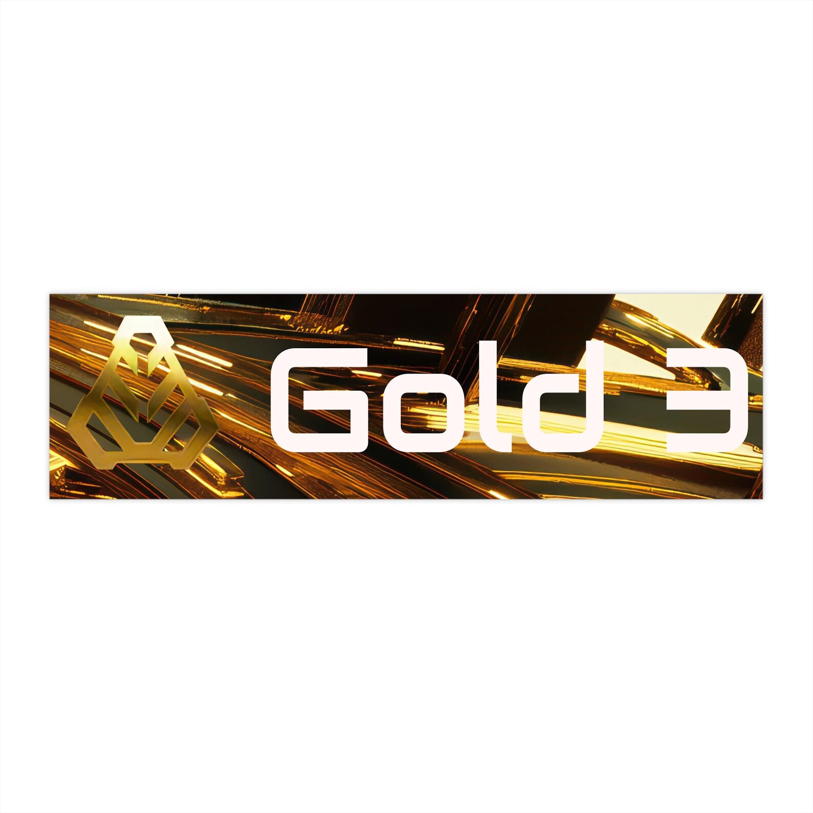 Rocket League Bumper Sticker Gold 3 Rank Car Decal, Gamer Gift, Esports ...