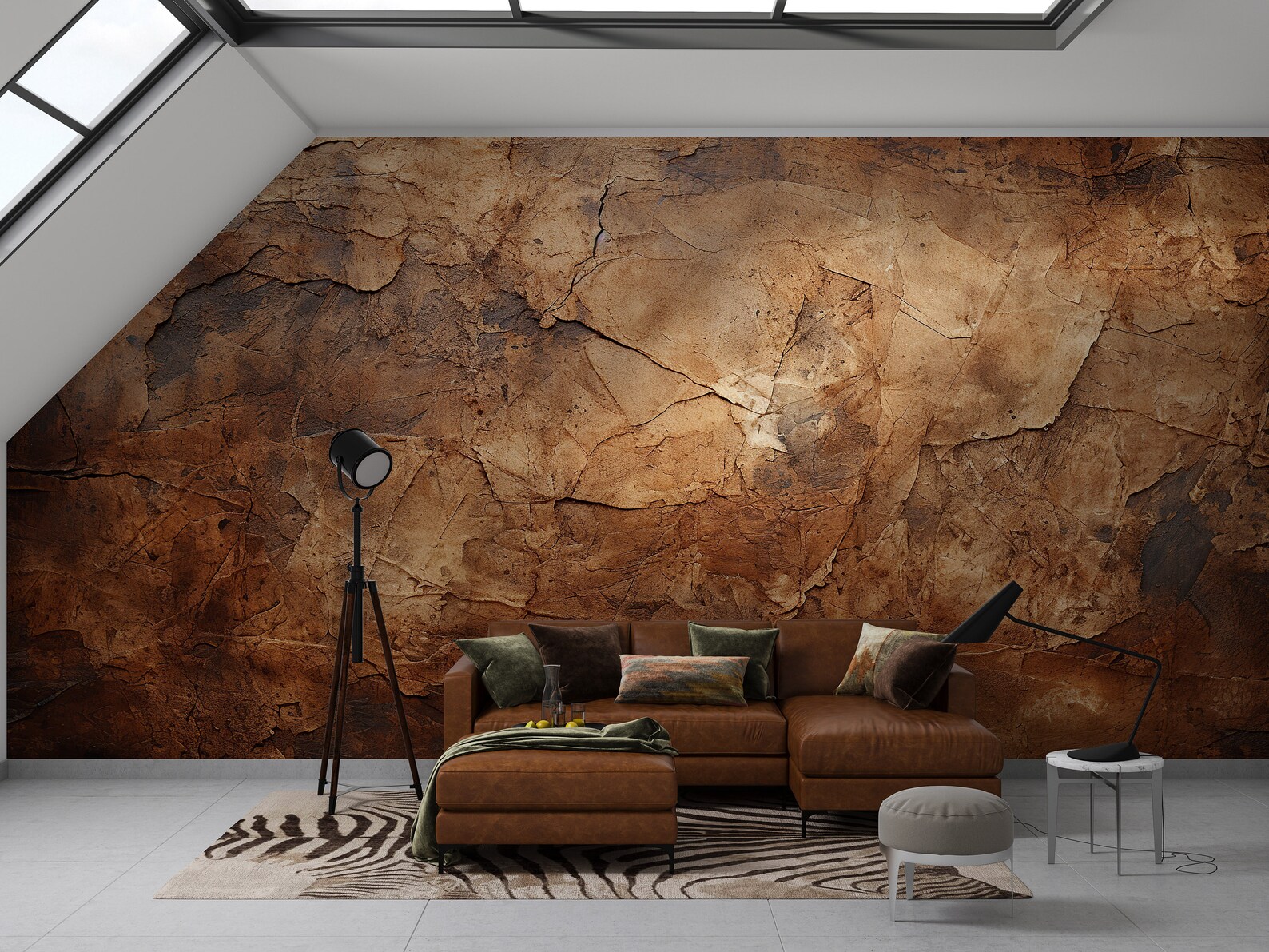 Rusty Metal Wallpaper for Living Room Rusty Brown Wallpaper Bedroom ...