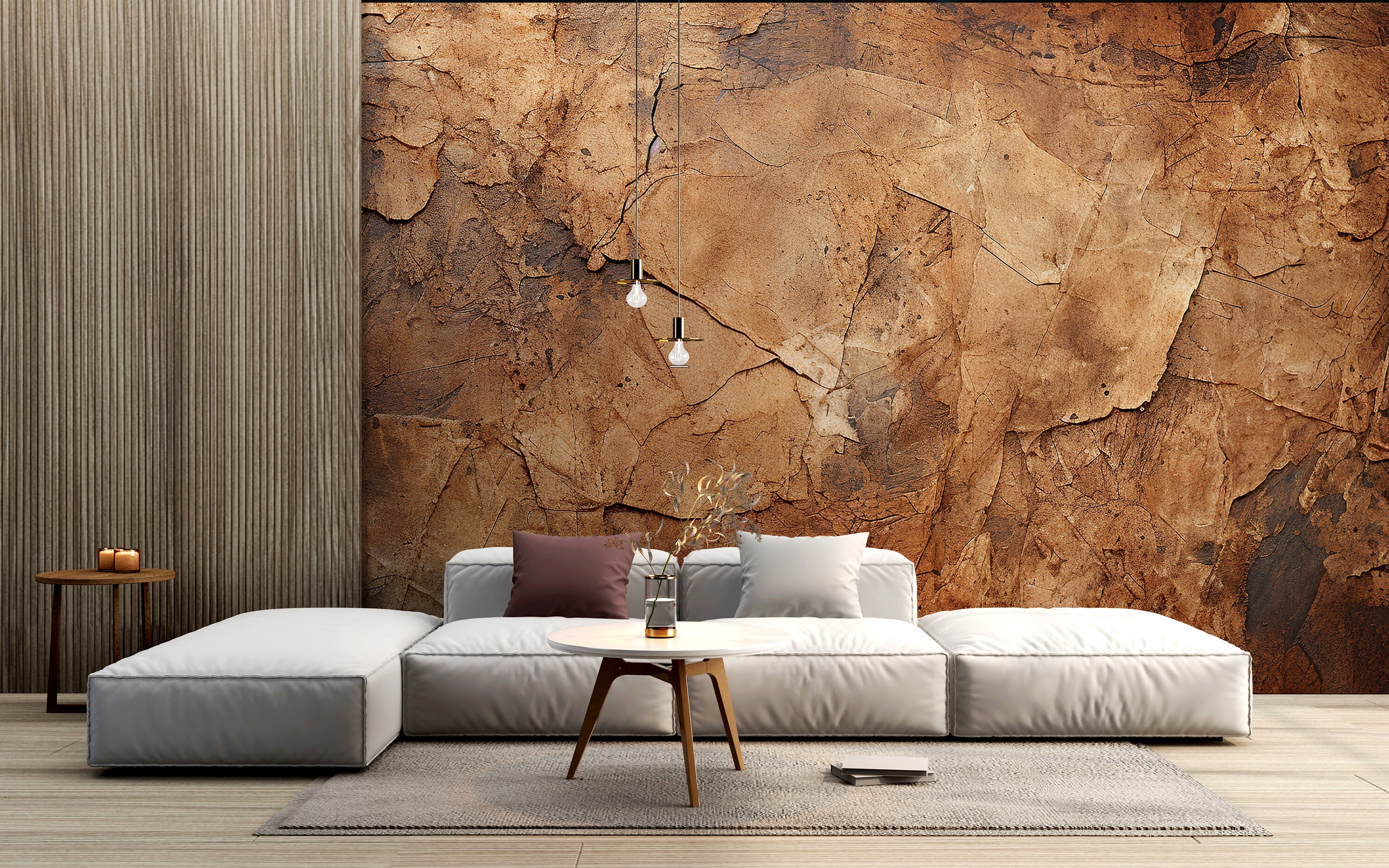 Rusty Metal Wallpaper for Living Room Rusty Brown Wallpaper Bedroom ...