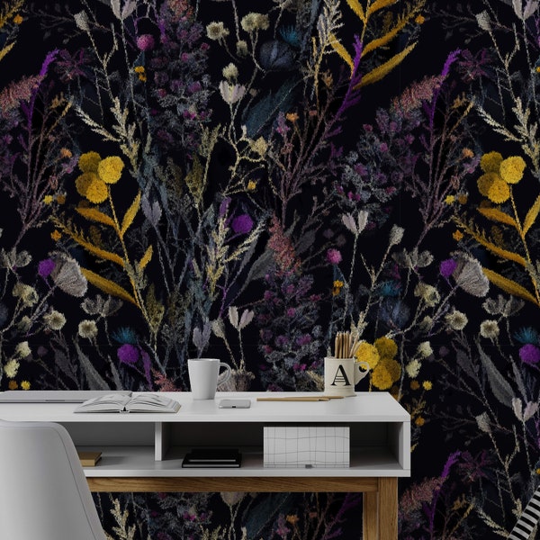 Botanical Wallpaper - Etsy