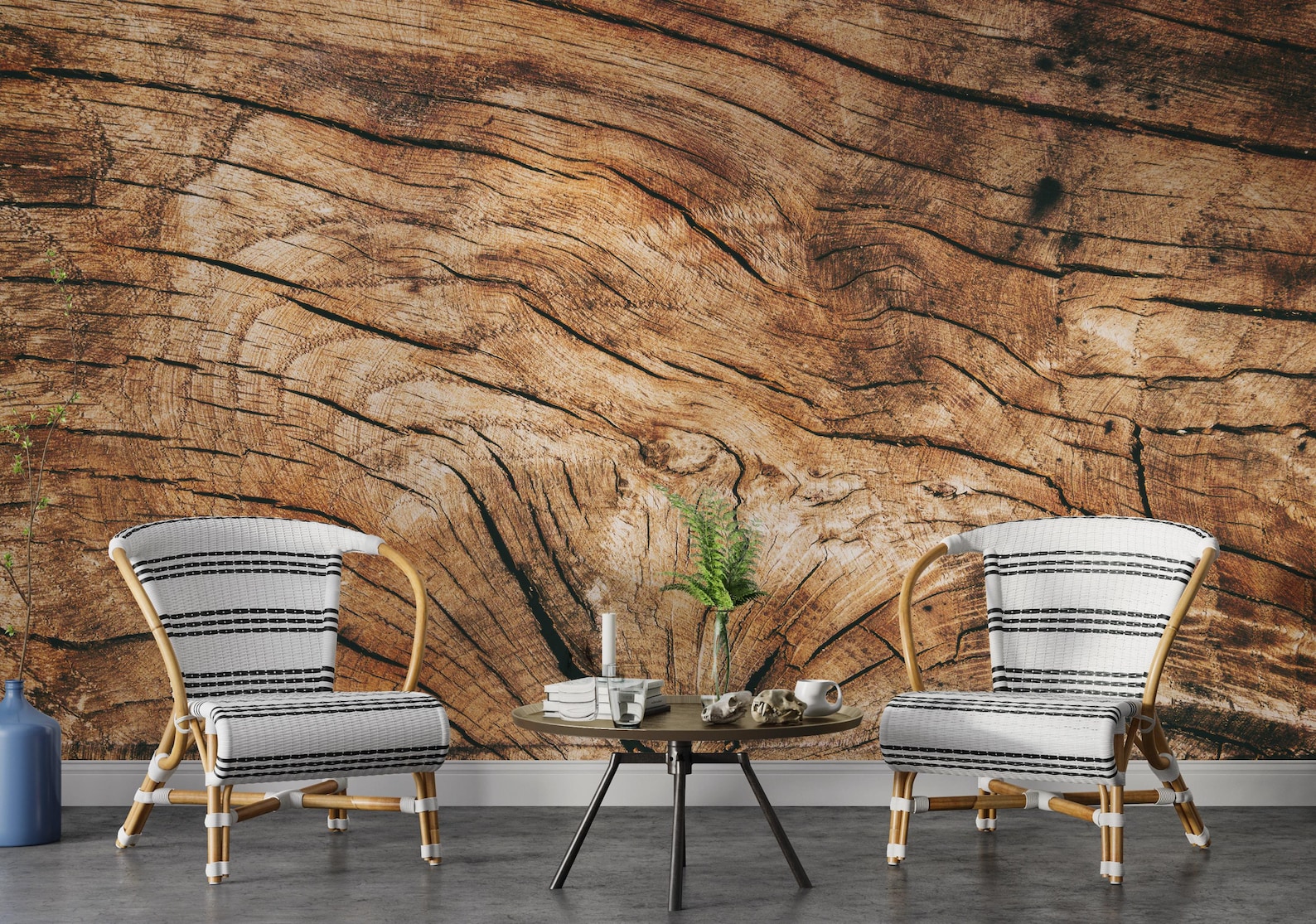 Wooden Wallpaper for Living Room Real Wooden Look Wallpaper Bedroom ...
