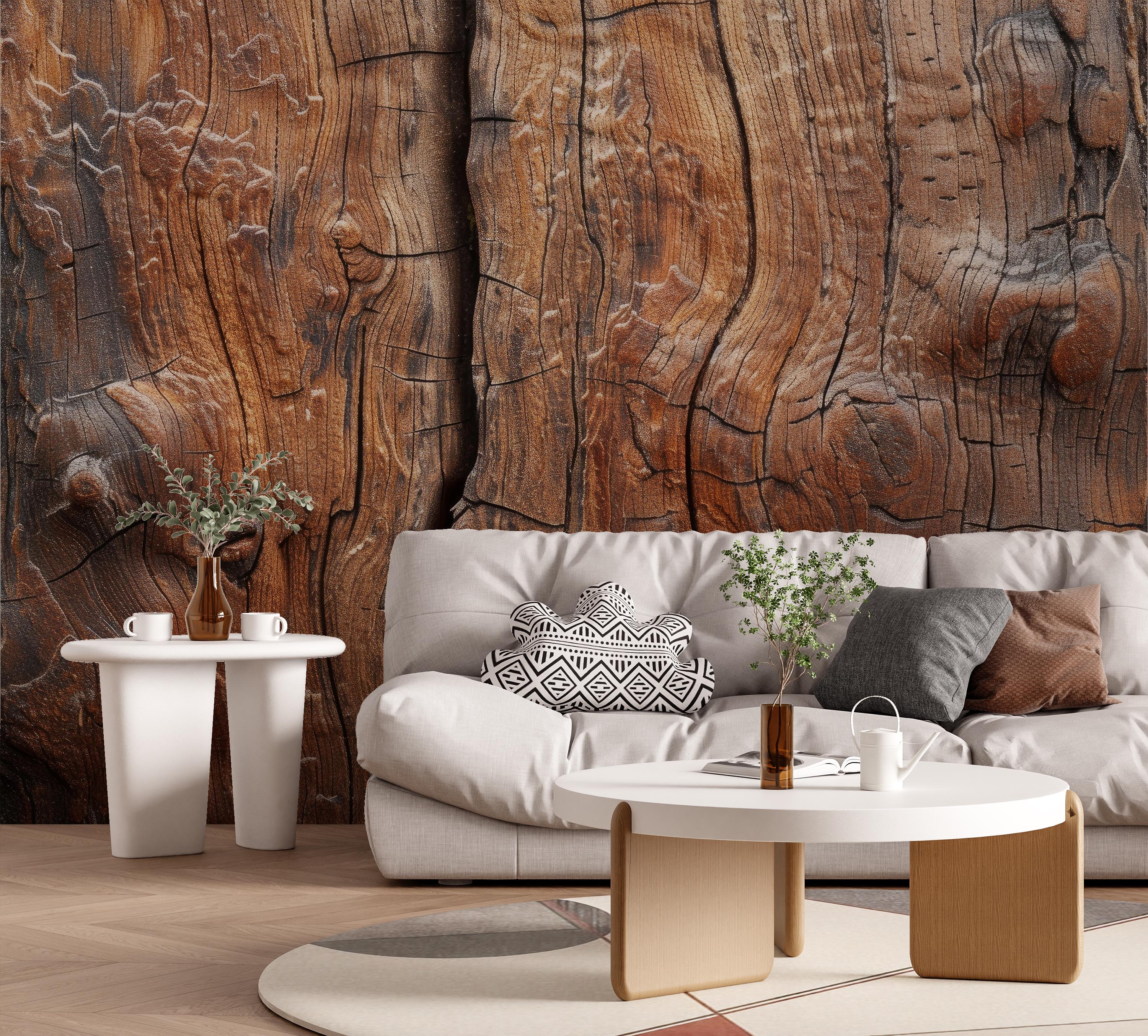 Wooden Wallpaper for Living Room Real Wooden Look Wallpaper Bedroom ...
