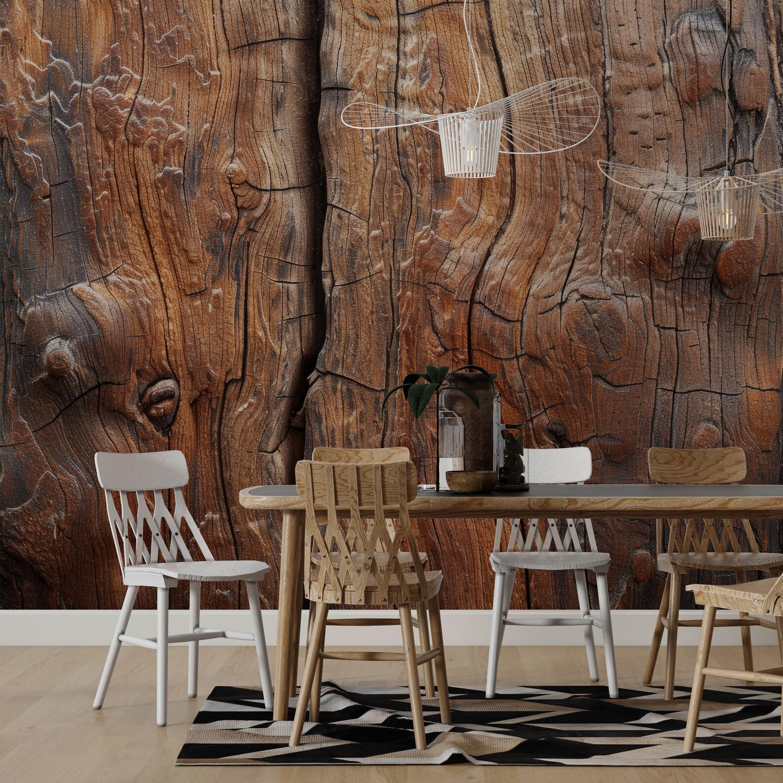 Wooden Wallpaper for Living Room Real Wooden Look Wallpaper Bedroom ...