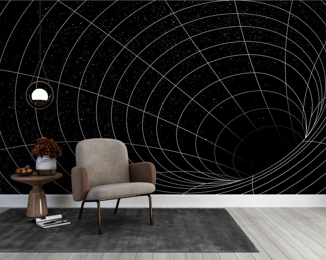 Blackhole Wallpaper for Living Room Wormhole Wallpaper Stars Bedroom ...