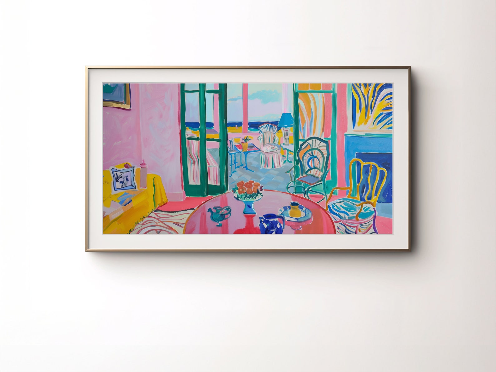 Frame TV Art Modern Abstract Maximalist Home Interior Painting ...