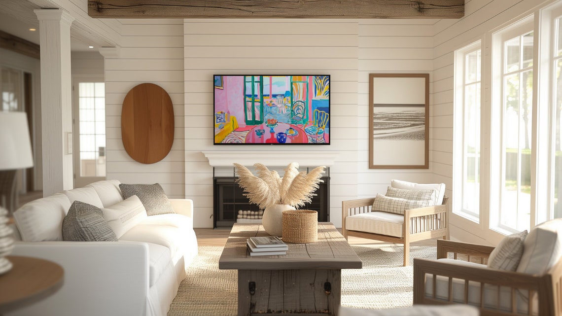 Frame TV Art Modern Abstract Maximalist Home Interior Painting ...
