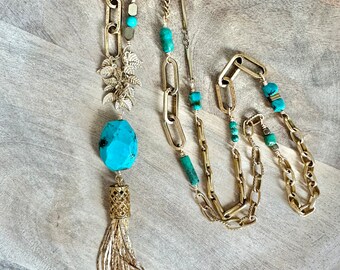Vintage Southwestern Native American Style Navajo Tassel Silver Tone ...