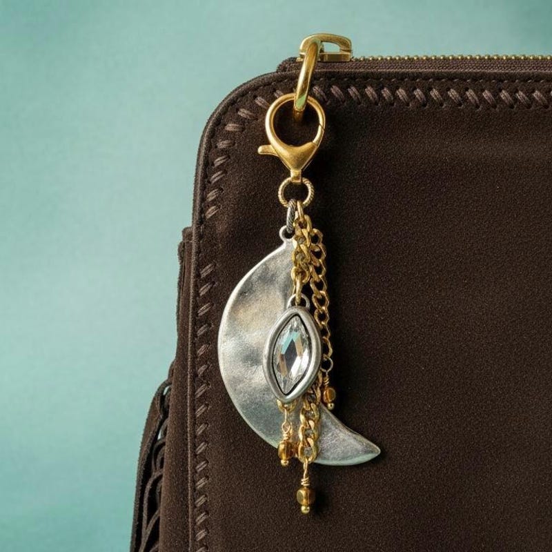 Mixed Metals Bag Charm - Etsy