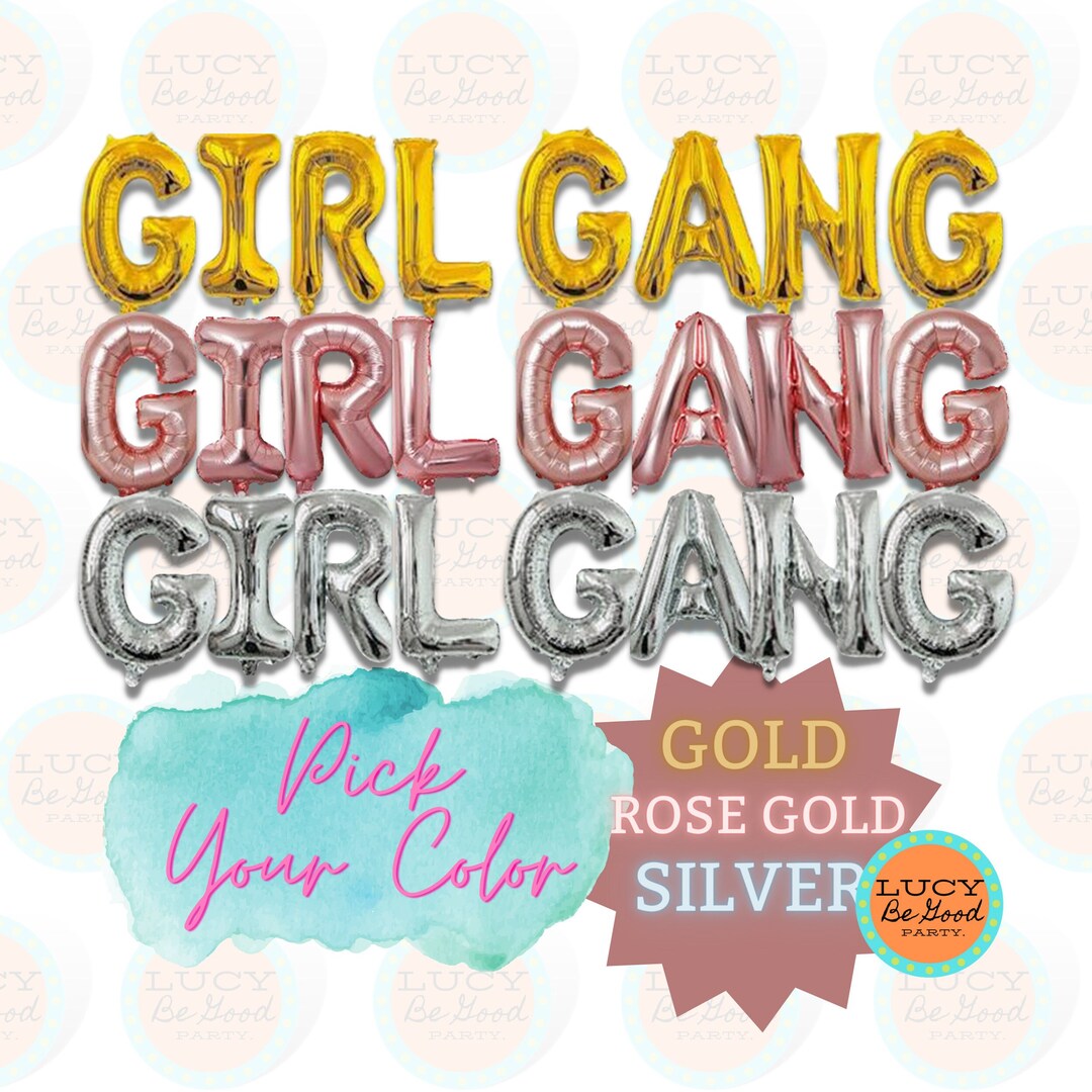 GIRL GANG BALLOON & Girls Trip Photo Backdrop Banner, Fabulous Party ...