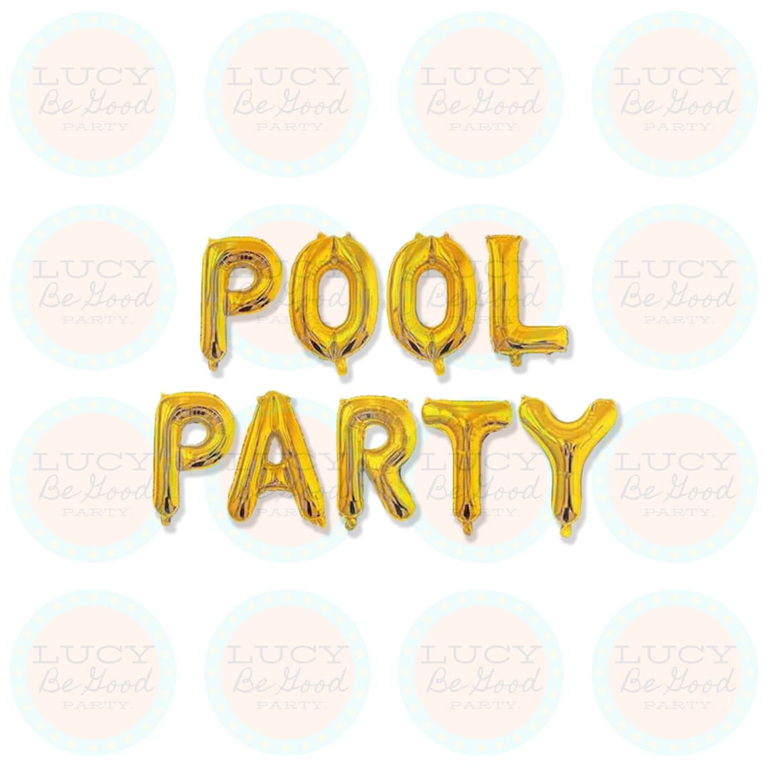 Pool Party Balloons, Summer Theme, Graduation Photo Prop - Etsy