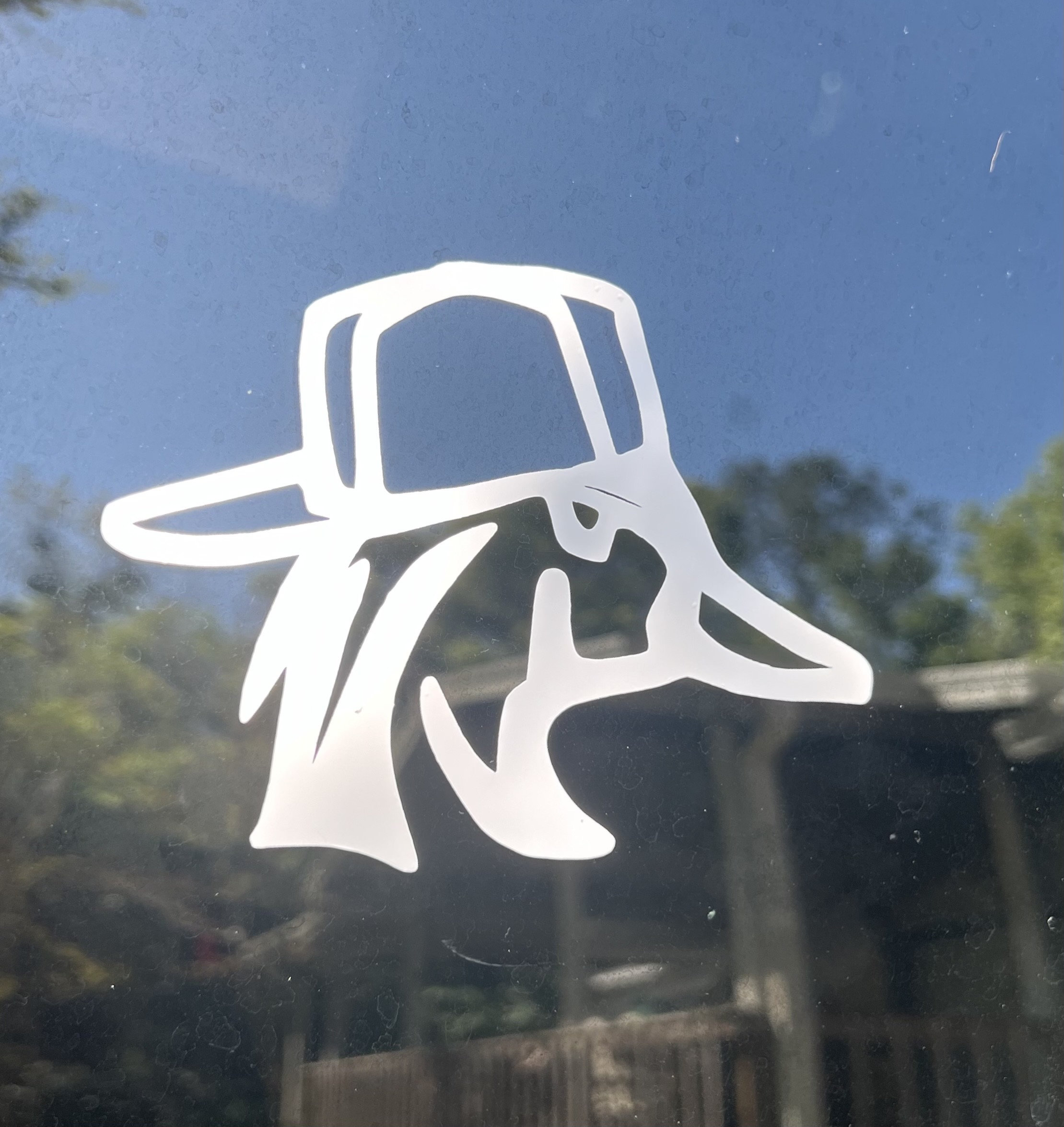 Duck With Backwards Hat Decal multiple Colors - Etsy
