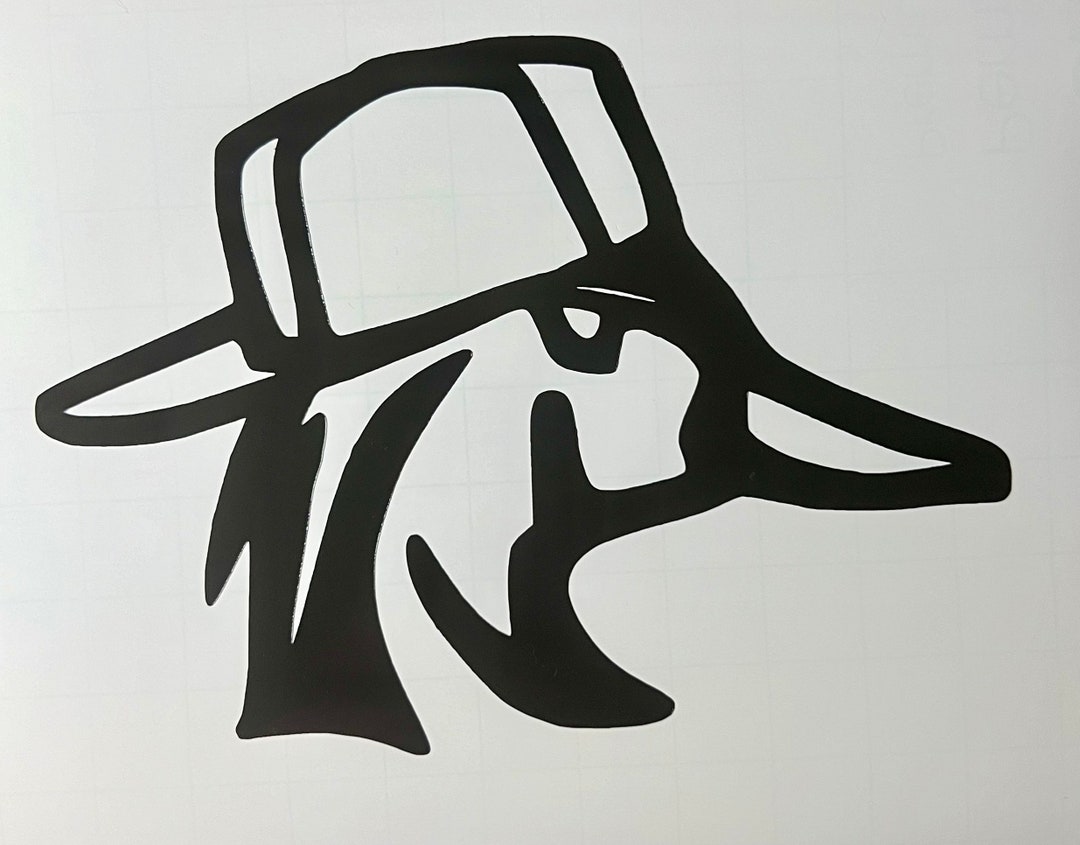 Duck With Backwards Hat Decal multiple Colors - Etsy