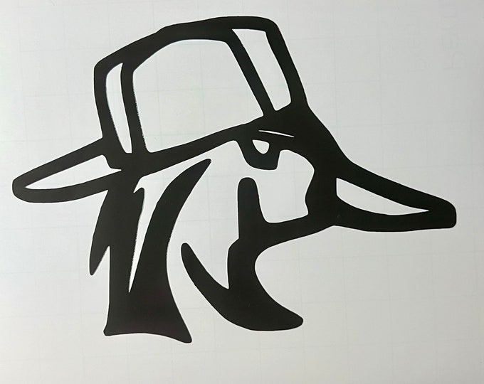 Duck With Backwards Hat Decal (multiple Colors) - Etsy